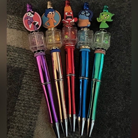 Office | Inside Out Custom Beaded Water Pens Set 5 | Poshmark